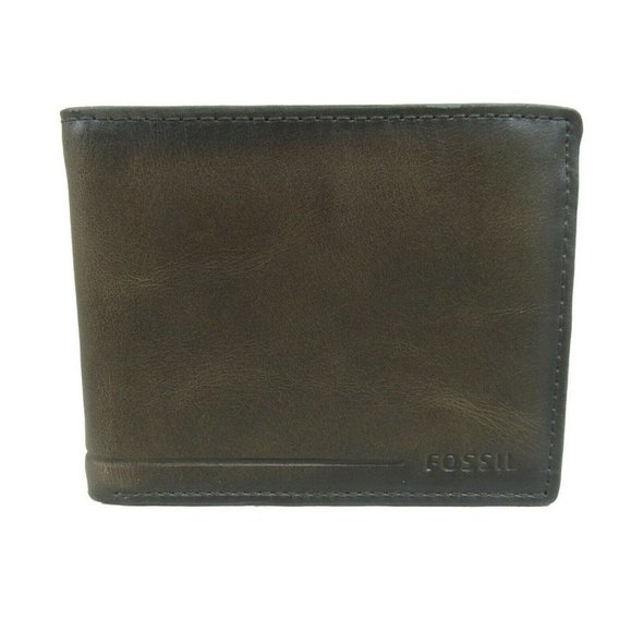 Fossil | Bags | Fossil Allen Rfid Traveler Dark Brown Leather Mens ...